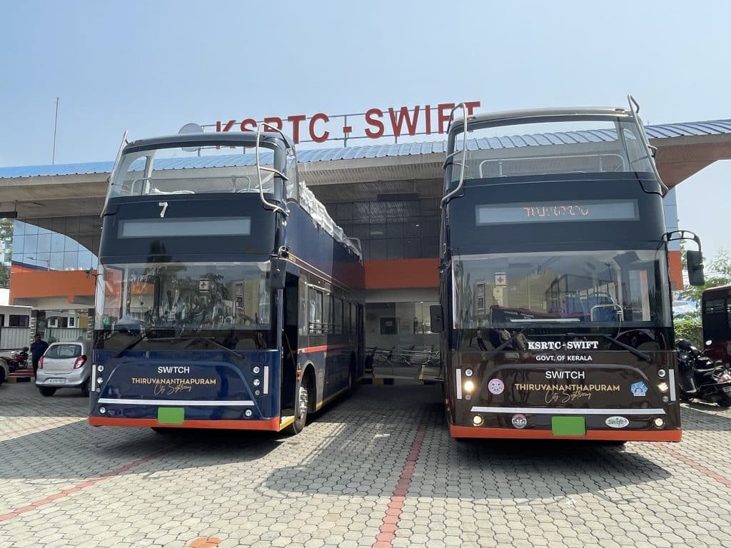 SWITCH EiV 22 Double Decker Electric Buses added to KSRTC SWIFT fleet